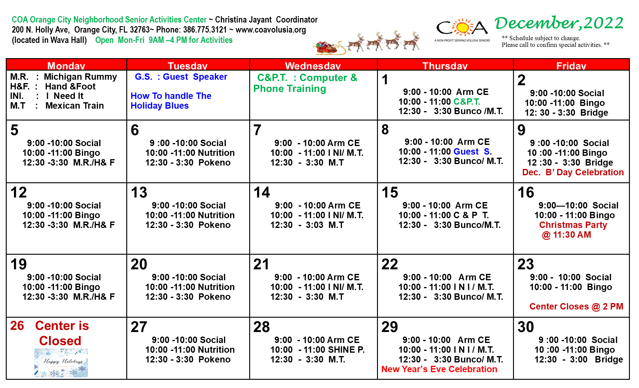 COA Orange City Senior Center & Neighborhood Dining Site
